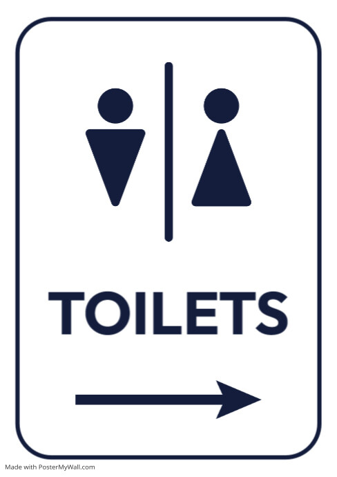 Toilets signage | PosterMyWall