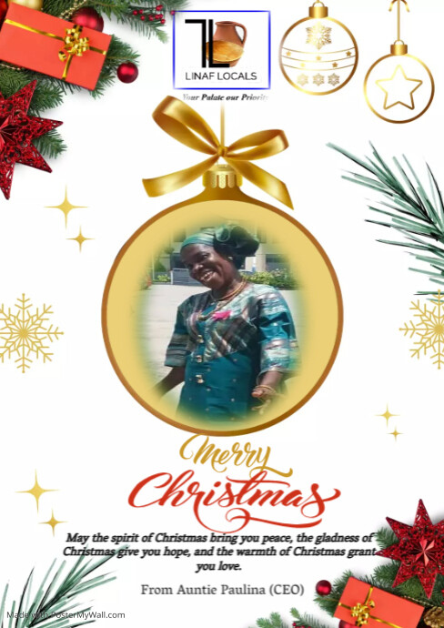 White Modern Merry Christmas Poster | PosterMyWall