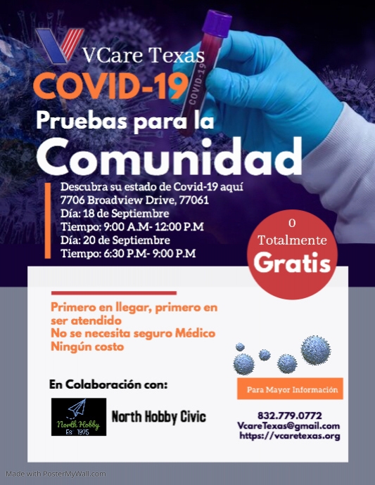 Copy of Kishore Copy of Spanish New Covid-19 Testing Flyer | PosterMyWall