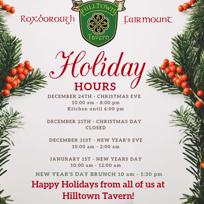 Copy of CHRISTMAS STORE BUSINESS HOURS Flyer Template | PosterMyWall