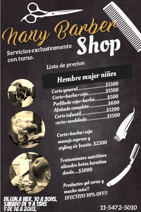Copia de Barber Shop Price List Poster | PosterMyWall