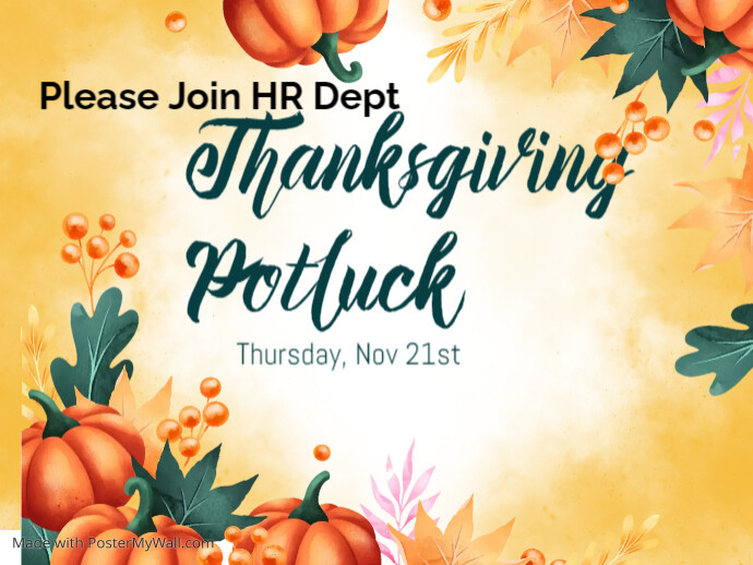 Copy of Thanksgiving, event,autumn | PosterMyWall