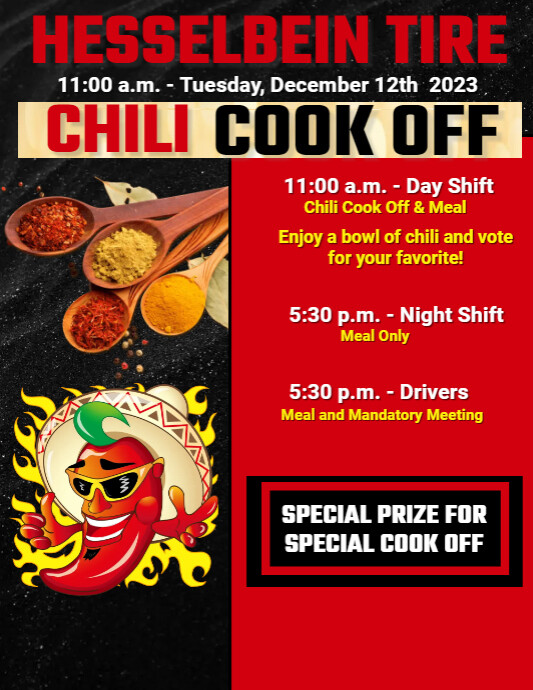 chilli cookoff, competition, restaurant, food | PosterMyWall