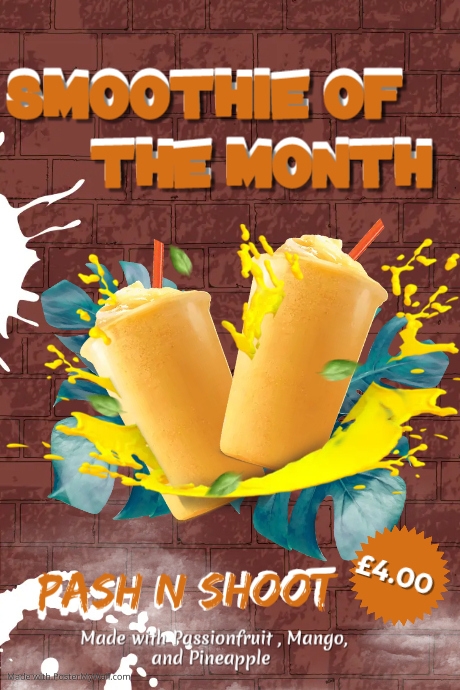 Mango Smoothie Template | PosterMyWall