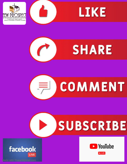 Logo Like, Share, Comment, Subscribe | PosterMyWall