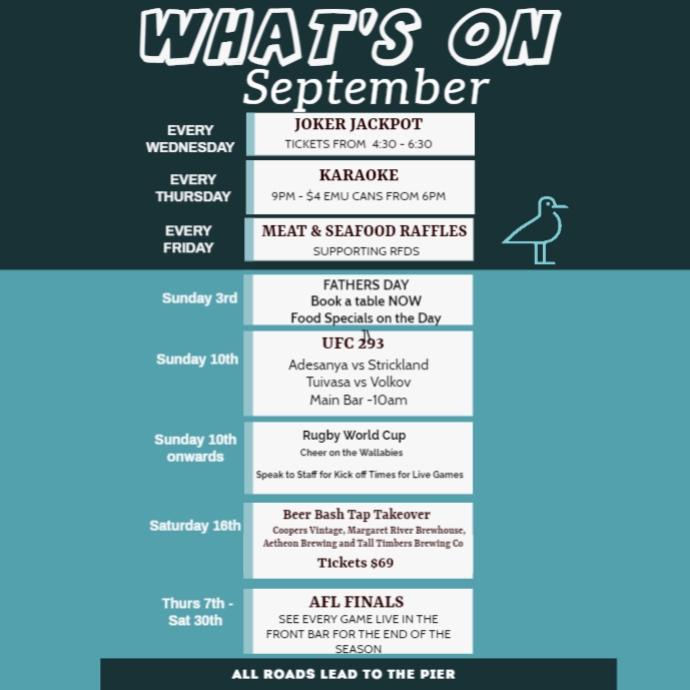 what's on this week pub calendar template des (7) | PosterMyWall