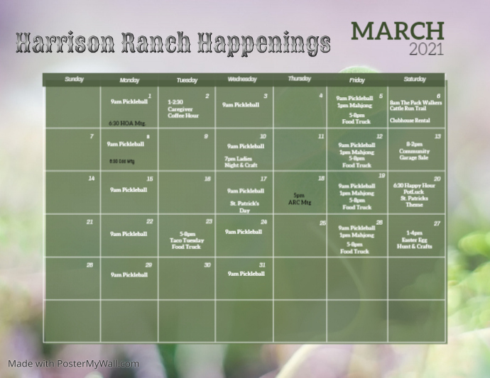Copy of march Event Calendar template | PosterMyWall
