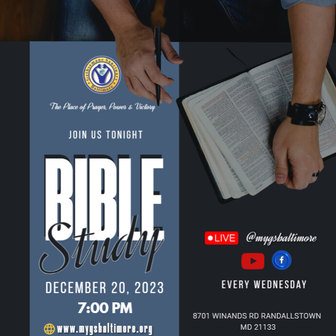 Bible Study Church Flyer | PosterMyWall