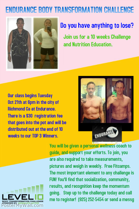 Body Transformation Challenge | PosterMyWall