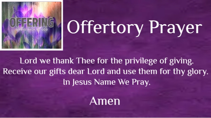 Copy of Offertory Prayer (1) | PosterMyWall