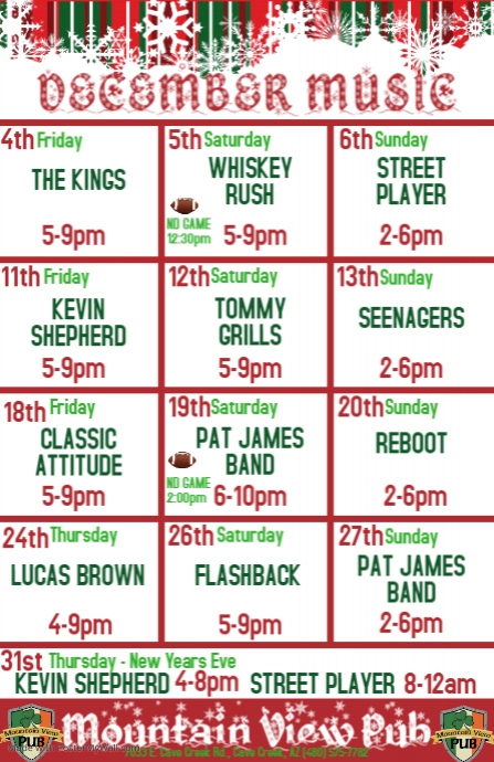 Copy of December Upcoming Events | PosterMyWall