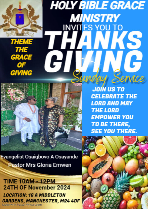 thanksgiving sunday service | PosterMyWall