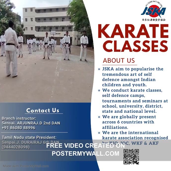 Copy of Karate lessons video ad template | PosterMyWall