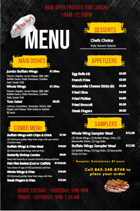 Chef Ra-Ra | PosterMyWall