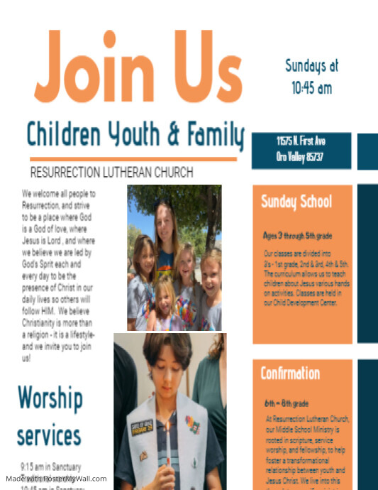 Copy of Orange Custom Branded Newsletter Page | PosterMyWall