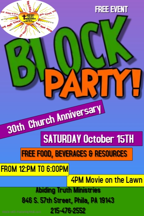 BLOCK PARTY | PosterMyWall