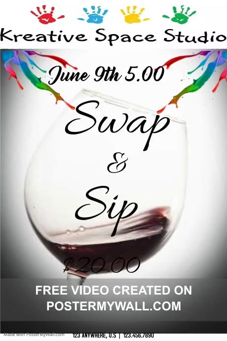 Paint and Sip | PosterMyWall