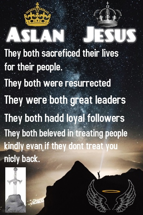 aslan and jesus | PosterMyWall