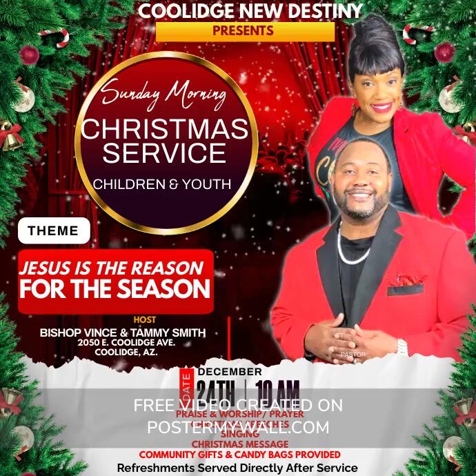 Copy of christmas service template (2) | PosterMyWall