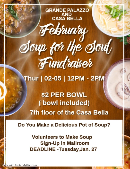 Winter Soup Service Menu Template | PosterMyWall