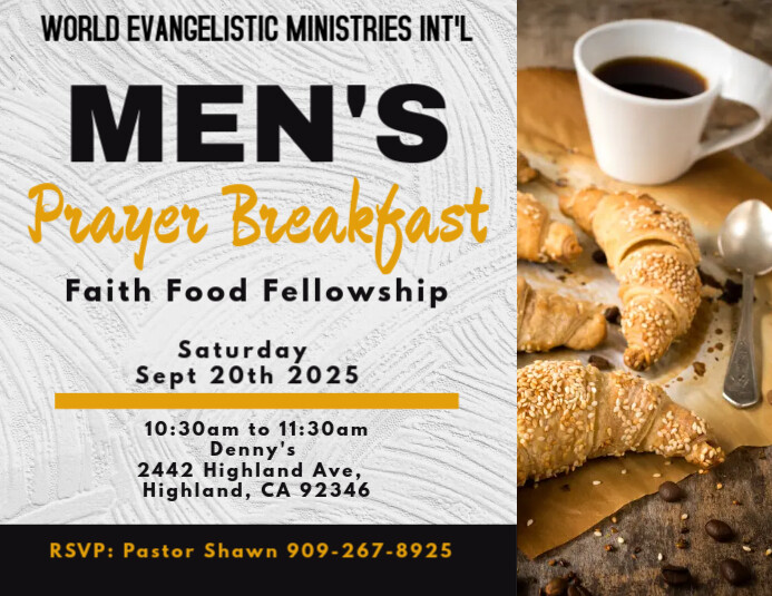 Mens Prayer Breakfast | PosterMyWall