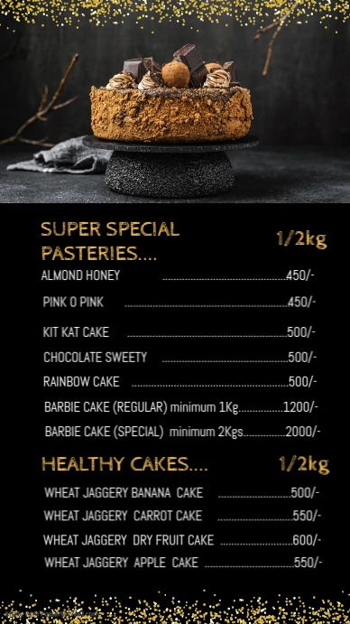 Copy of Bakery menu digital display | PosterMyWall