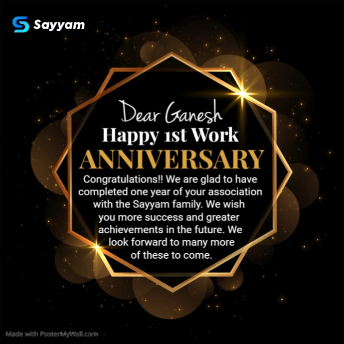 WORK ANNIVERSARY WISHES | PosterMyWall