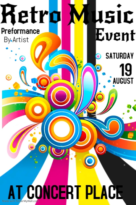 Retro Music Event Template | PosterMyWall