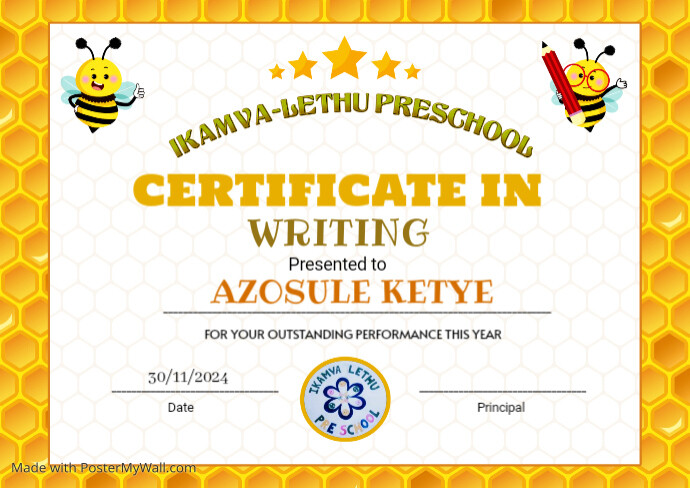 Spelling Bee Contest Diploma | PosterMyWall