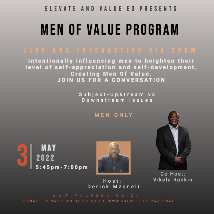 Men Of Value Program April 2022 | PosterMyWall