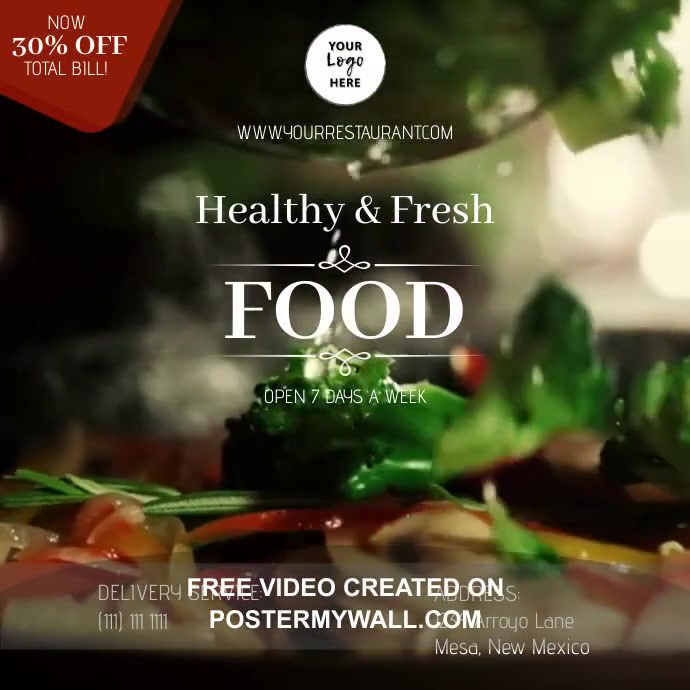 Healthy Restaurant | PosterMyWall