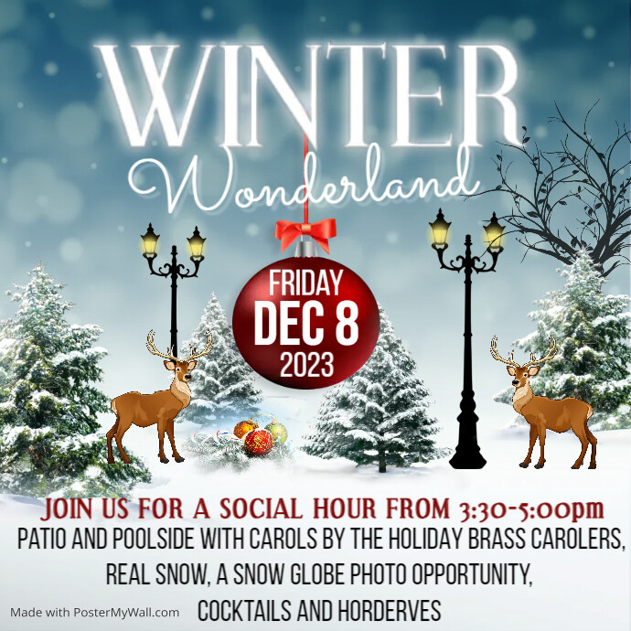Copy of Snowy Trees Winter Wonderland invitation | PosterMyWall