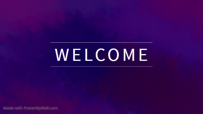 Purple Welcome Church Template | PosterMyWall