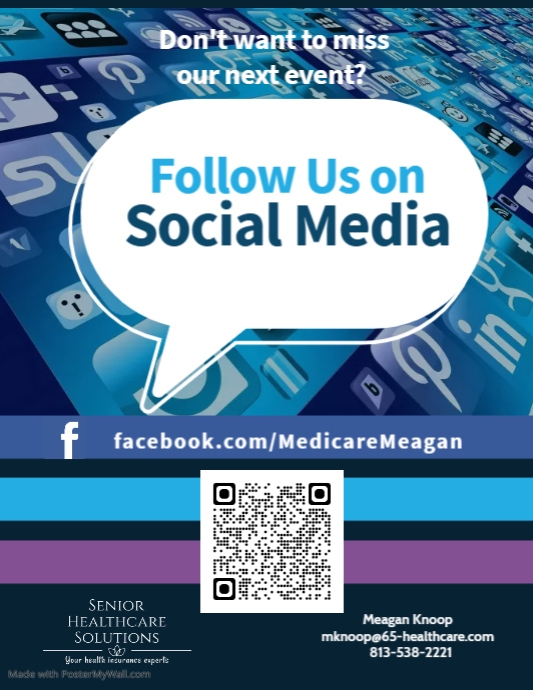 Copy of Follow Us on Social Media Flyer | PosterMyWall