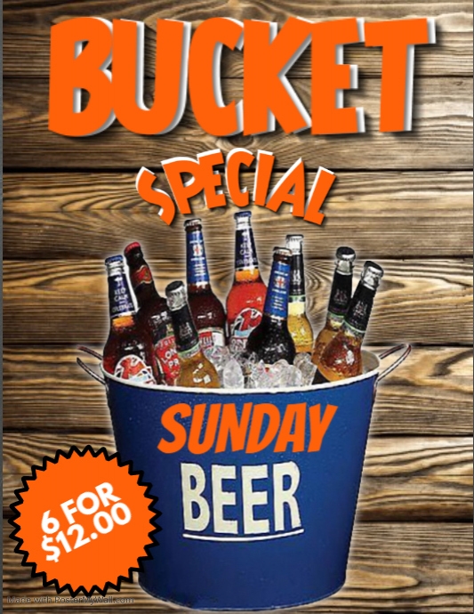 Copy of Beer Bucket Bar Promo Poster Template | PosterMyWall