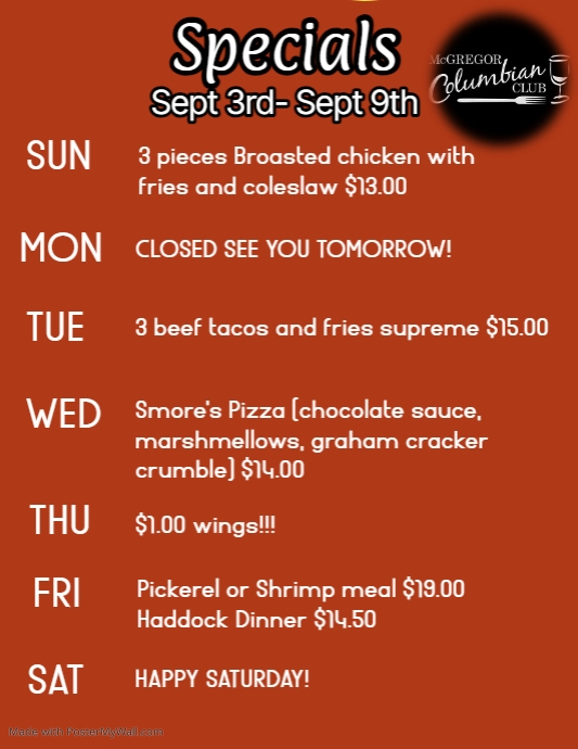 Cafetaria Weekly Menu Flyer | PosterMyWall