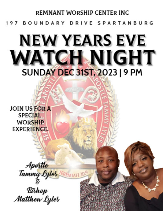 Virtual Watch NIght Service | PosterMyWall