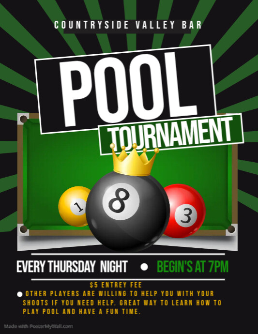Wednesday Pool Night. | PosterMyWall