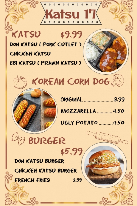 Copy of Copy of Restaurant Menu With Pictures Template | PosterMyWall