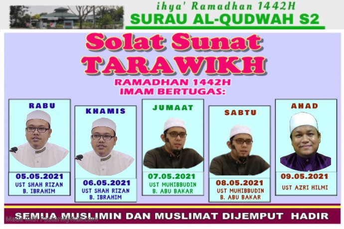 Copy of Copy of Copy of Ihya Ramadhan Solat Tarawikh 01 | PosterMyWall