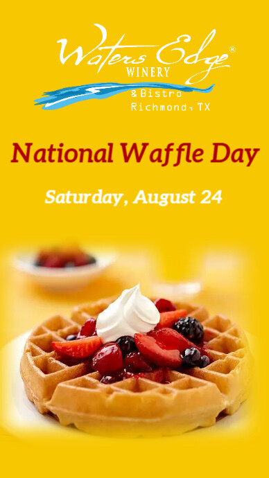 national waffle day - Aug 24 | PosterMyWall