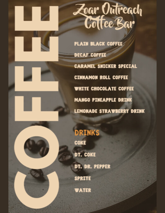 Coffee Bar Menu Template | PosterMyWall