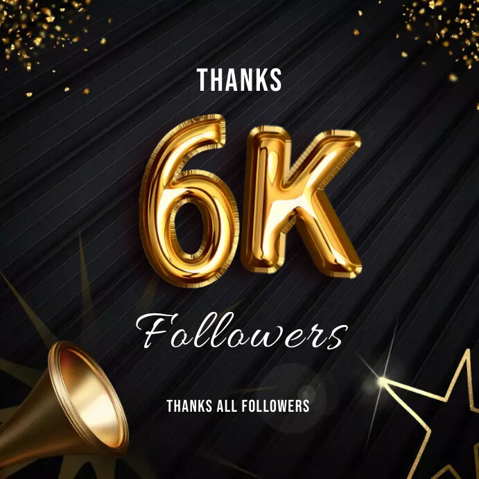 6k Followers Template | PosterMyWall