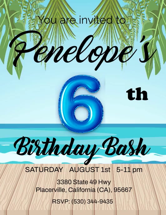 6th birthday Template | PosterMyWall