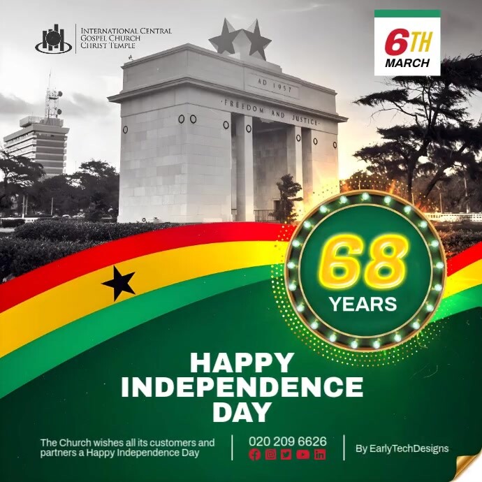 6th March, Ghana Independence Day Template | PosterMyWall