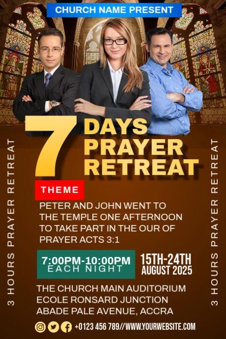 7 Days Prayer Retreat Template | PosterMyWall