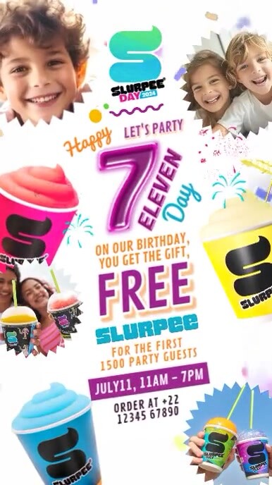 Plantilla de 7 Eleven Day Party Offer Story Template | PosterMyWall