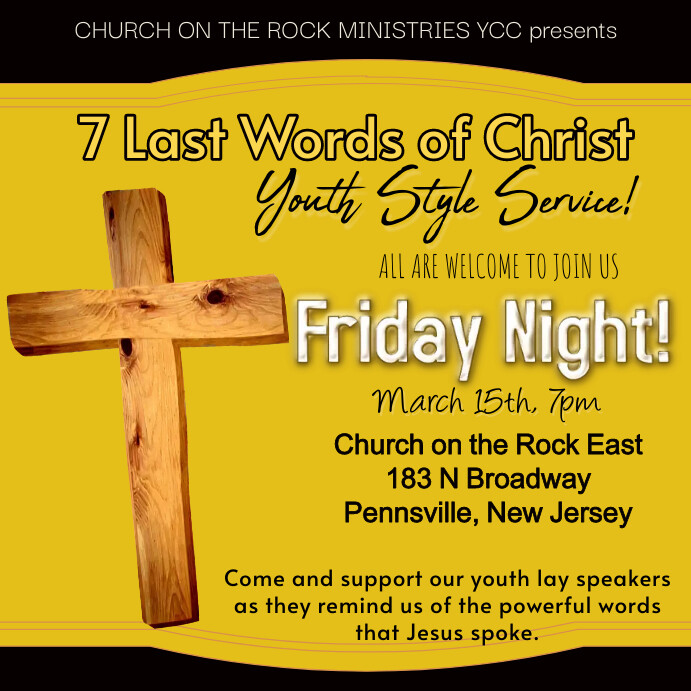 7 Last Words Service Template | PosterMyWall