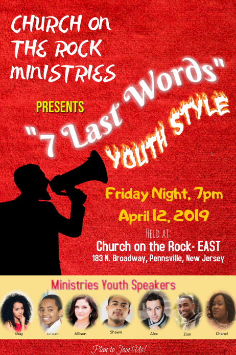 7 Last Words Youth Style Template | PosterMyWall