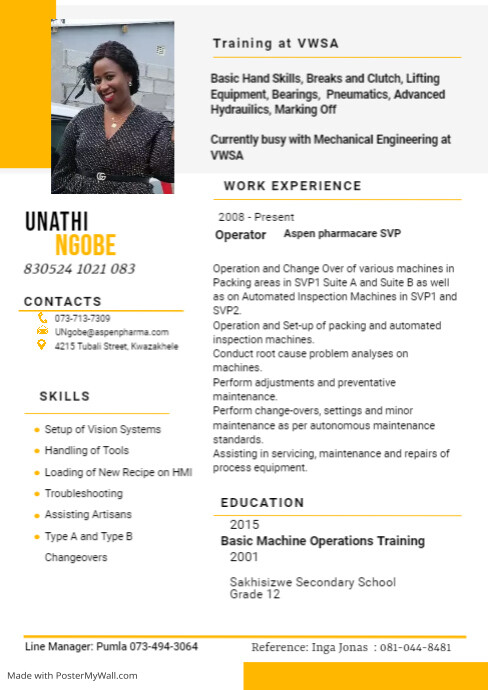 Resume/CV Template | PosterMyWall